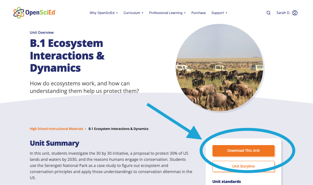 How can I download the OpenSciEd units? - OpenSciEd
