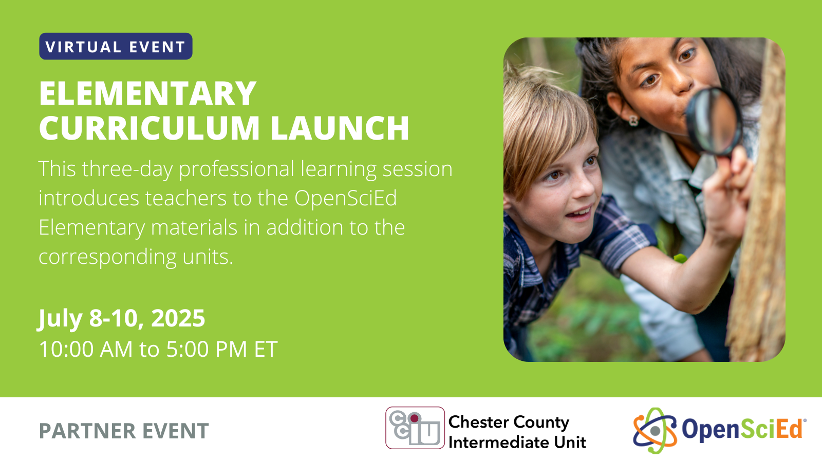 Elementary Curriculum Launch - OpenSciEd