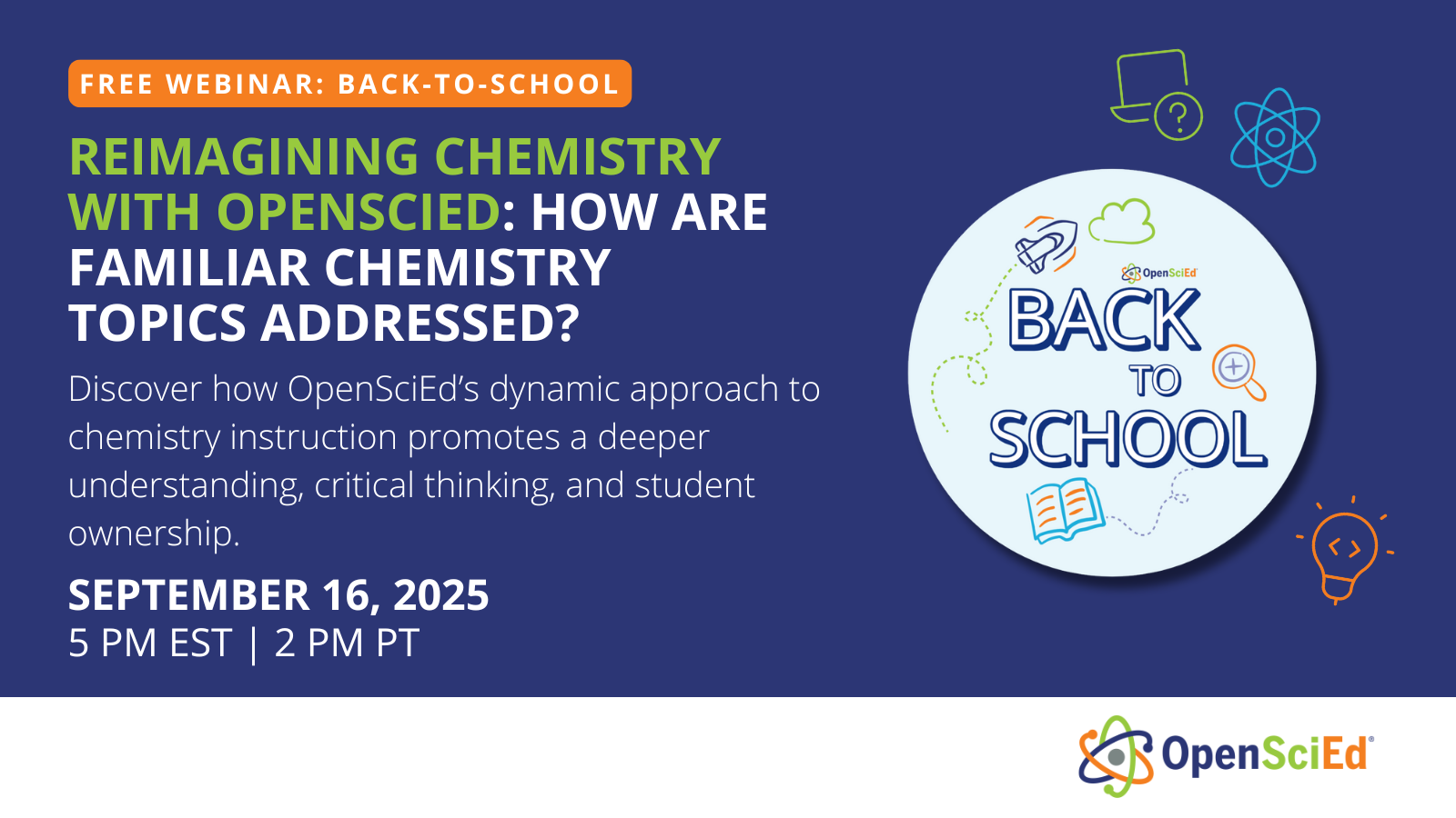 Reimagining Chemistry with OpenSciEd: How Familiar Chemistry Topics ...