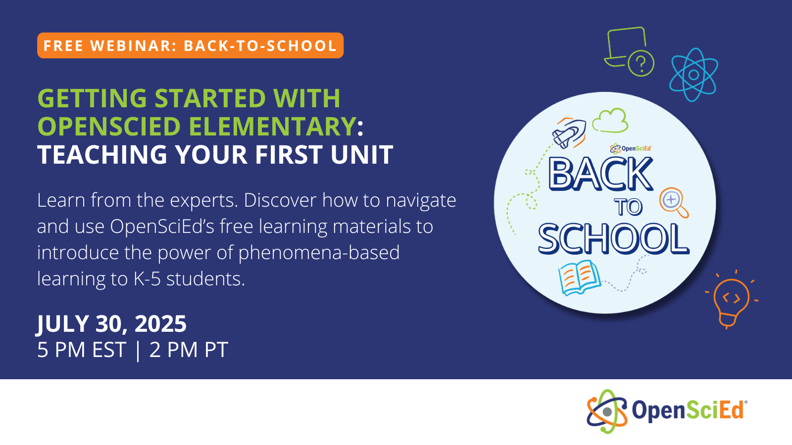 Getting Started with OpenSciEd Elementary: Teaching Your First Unit ...