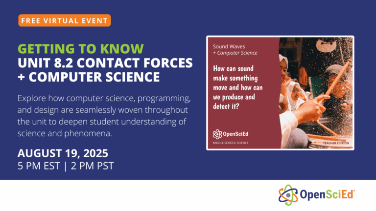 Getting to Know Unit 8.2 Sound Waves with Computer Science - OpenSciEd